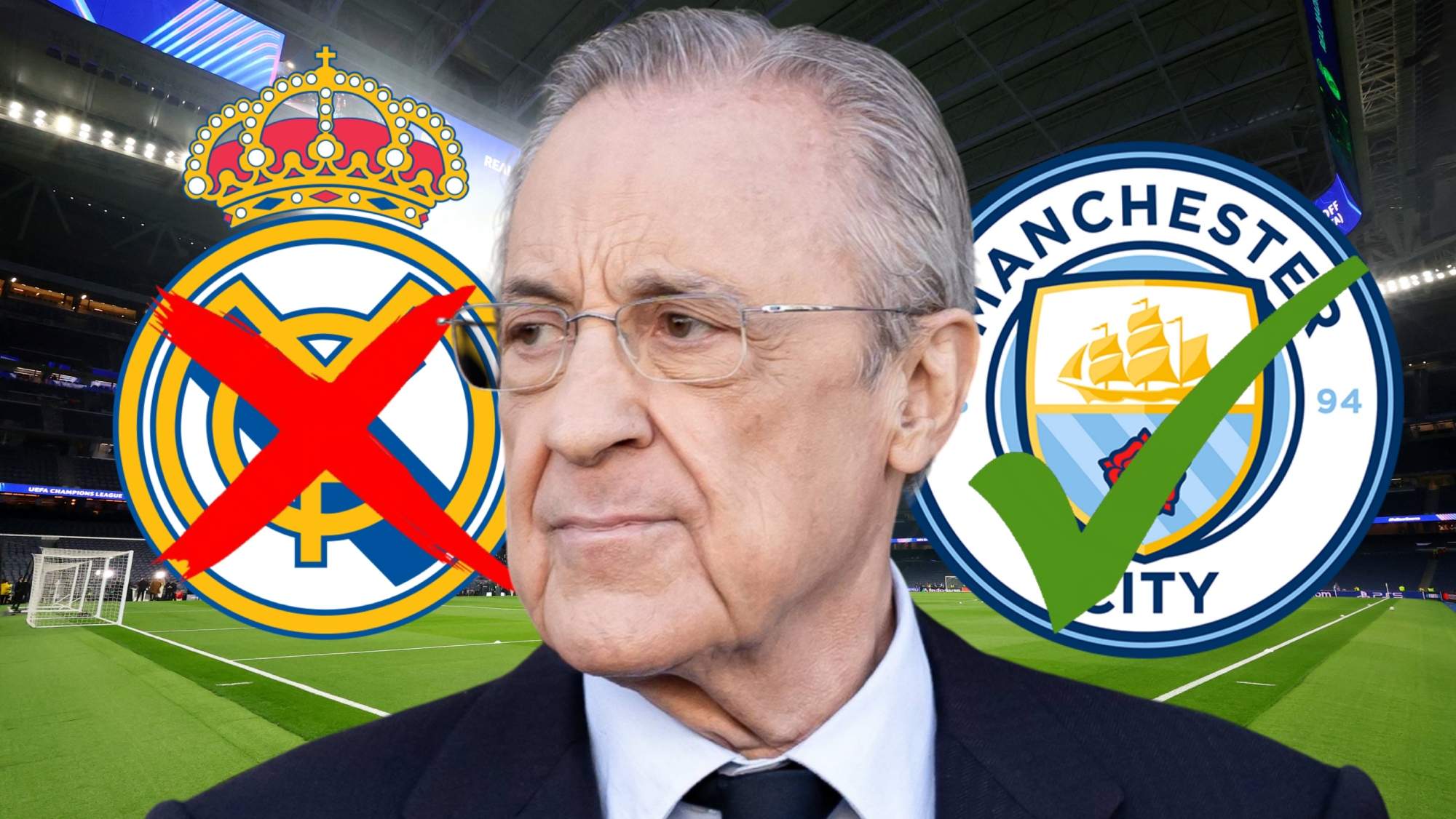 Del Real Madrid al Manchester City tras el OK de Florentino, no jugará en el Bernabéu