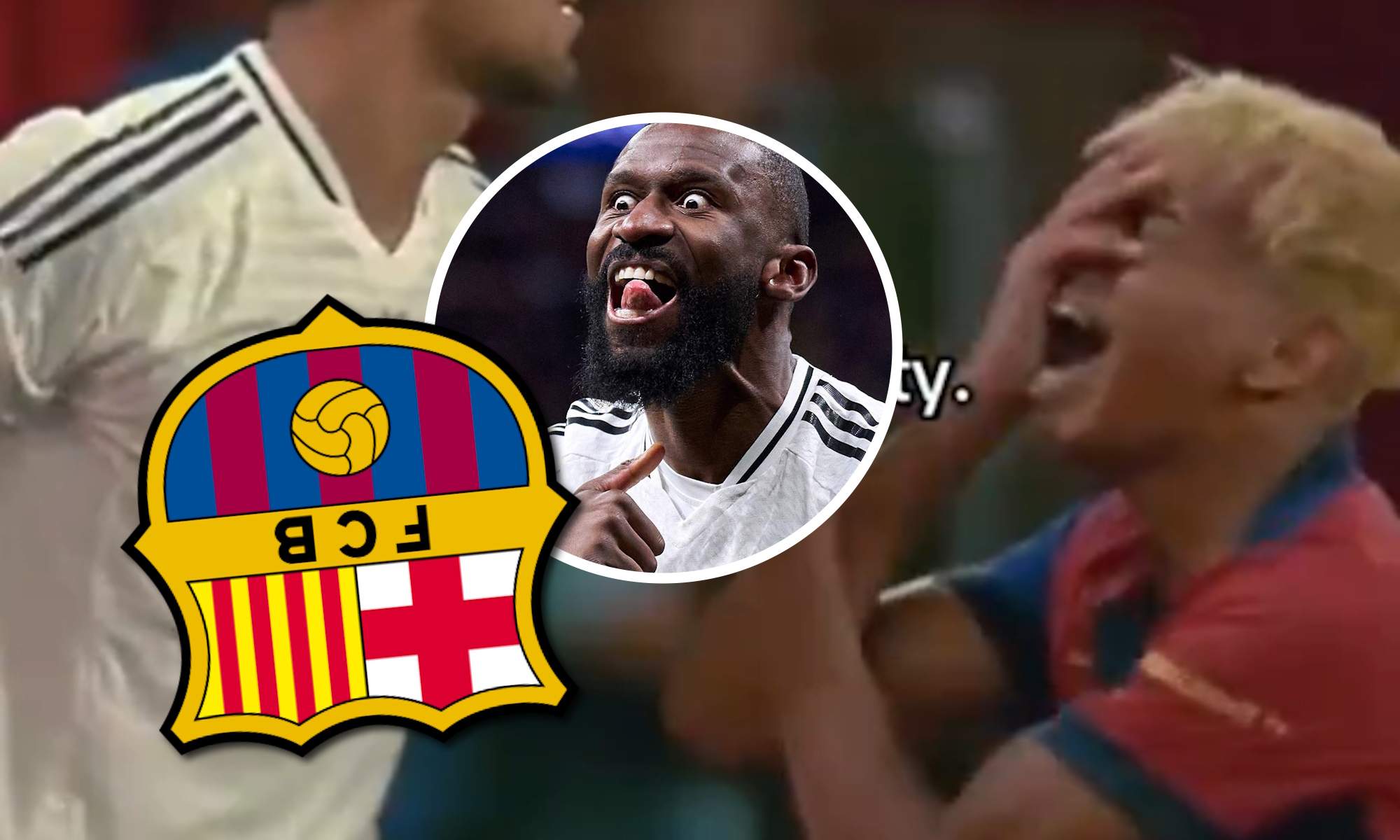 El monumental palo de Rüdiger al Barça, vídeo viral y muy doloroso